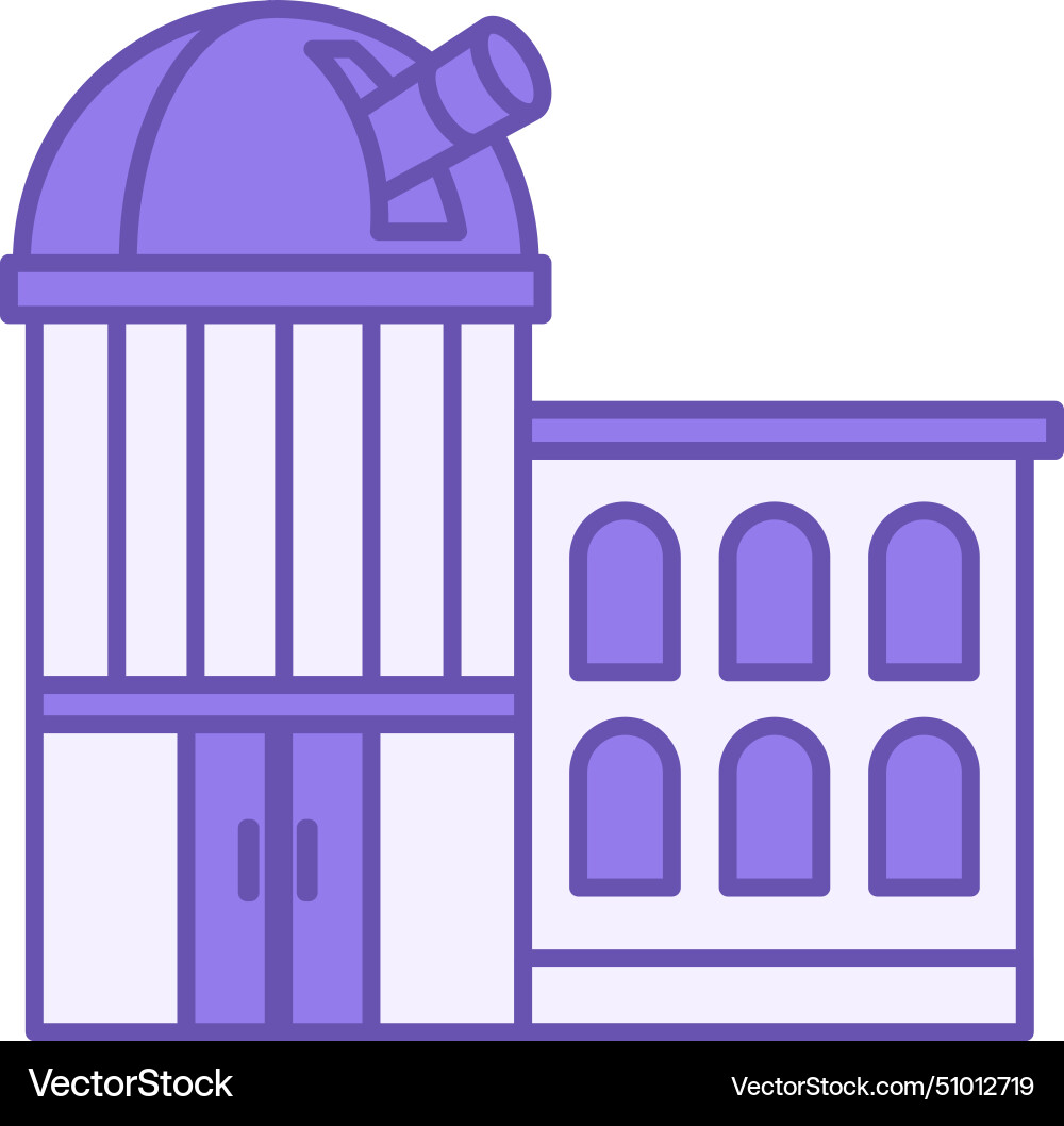 Observatory color icon Royalty Free Vector Image