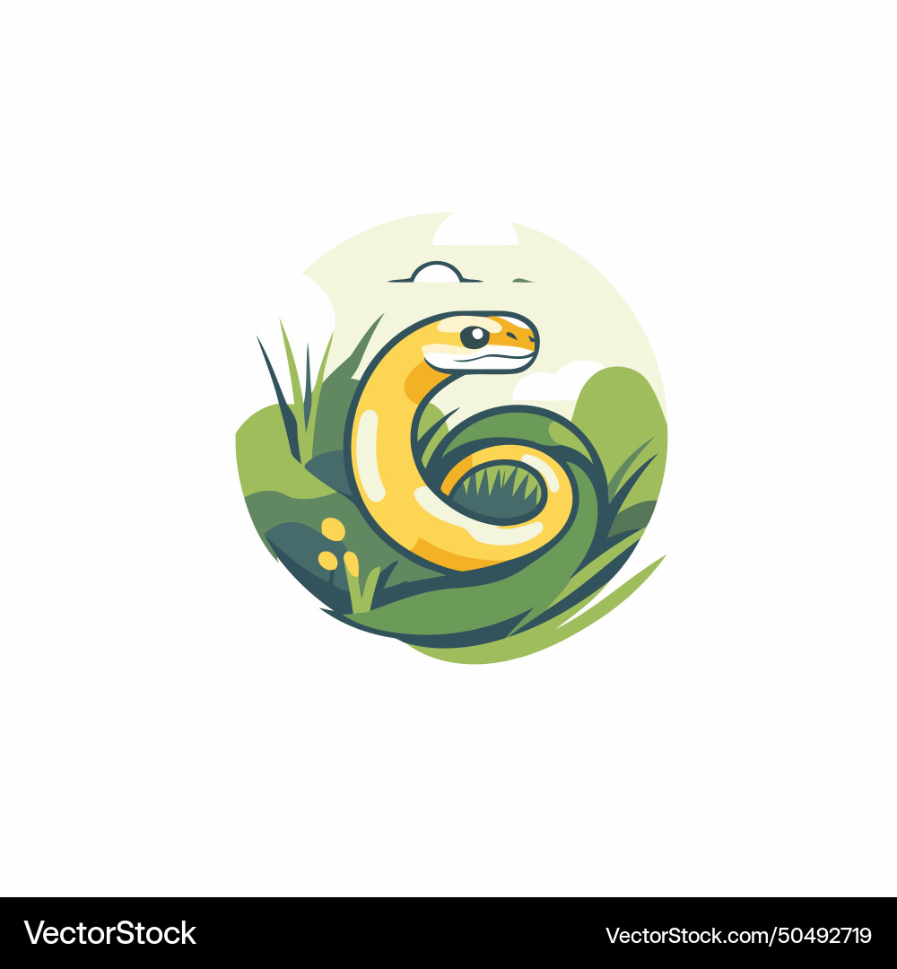 Snake logo design template Royalty Free Vector Image