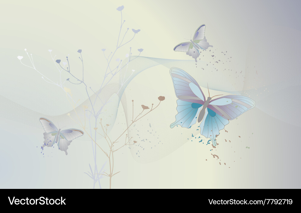 Wallpaper background with a butterfly Royalty Free Vector