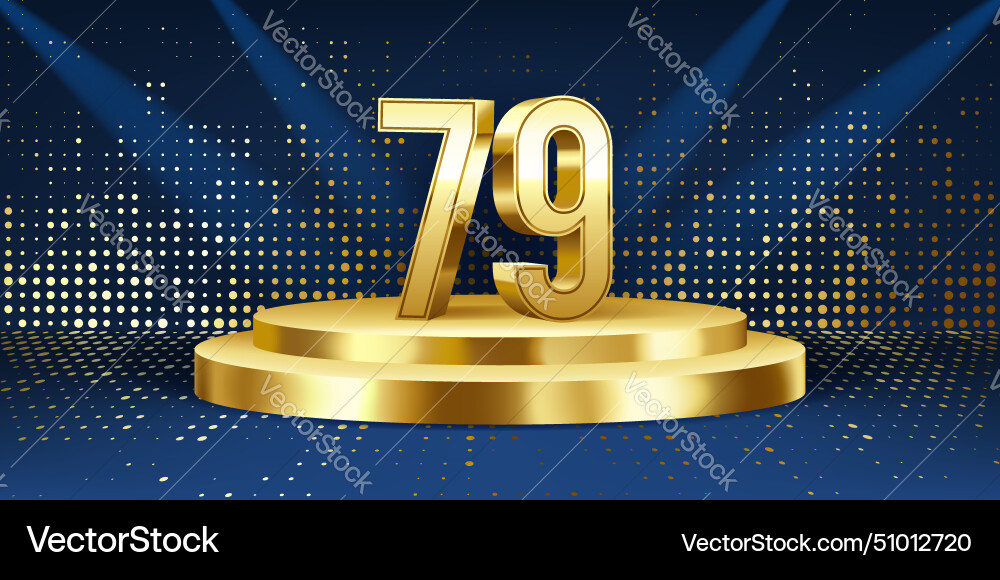 79th year anniversary background Royalty Free Vector Image