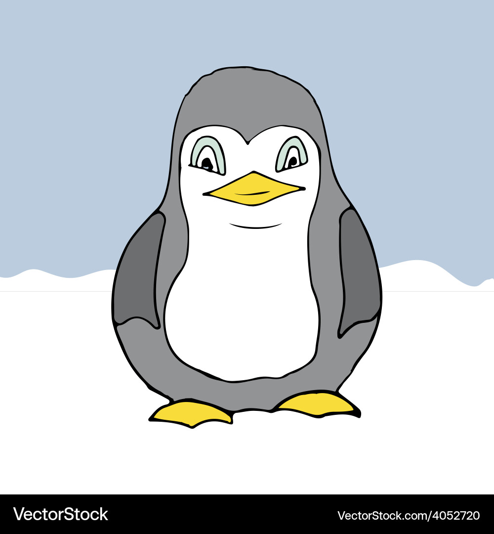 Cartoon style penguin Royalty Free Vector Image