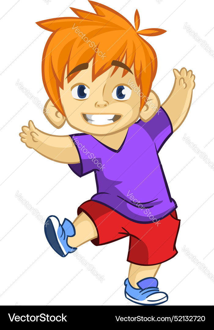 Cute cartoon little boy Royalty Free Vector Image