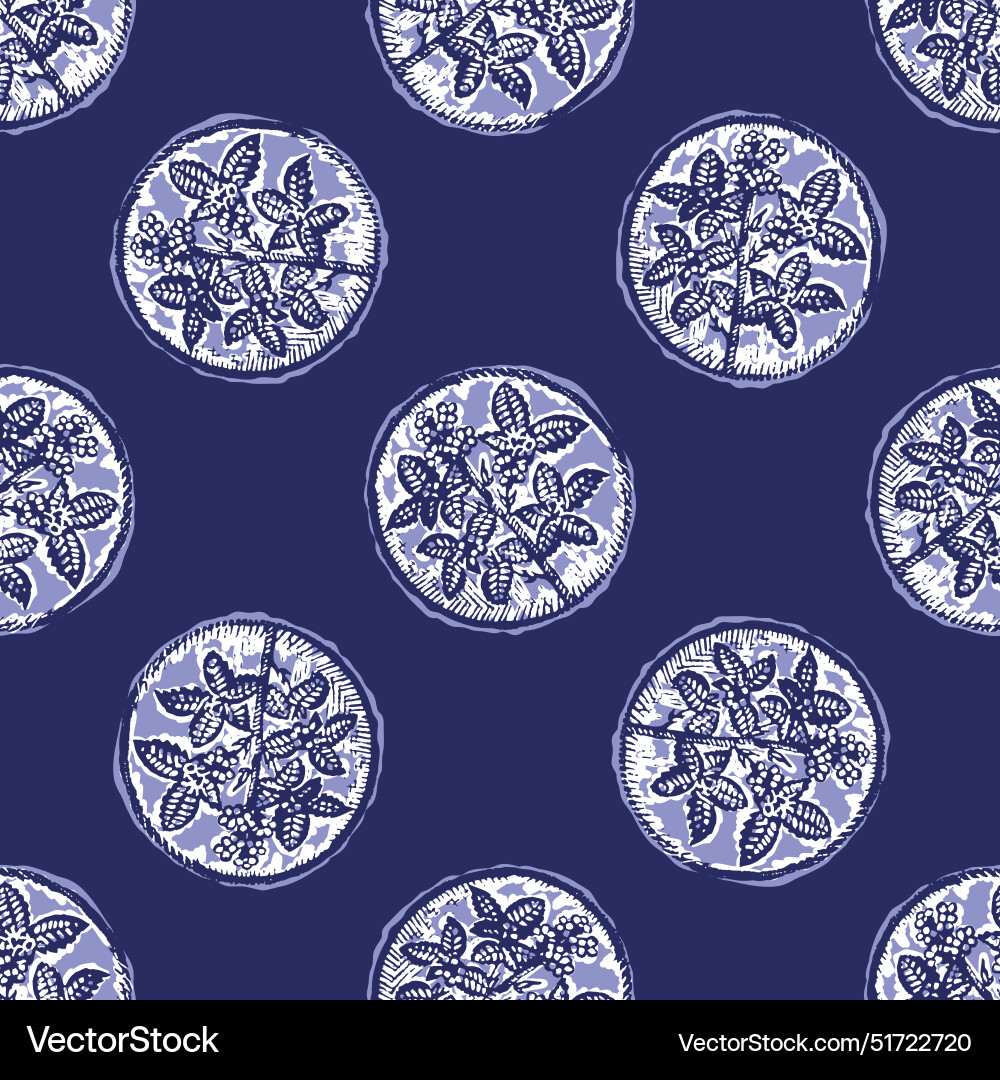Indigo blue to dye effect abstract seamless Vector Image