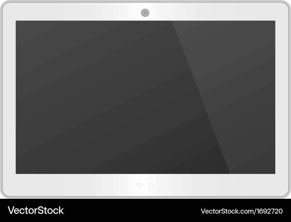 White tablet Royalty Free Vector Image - VectorStock