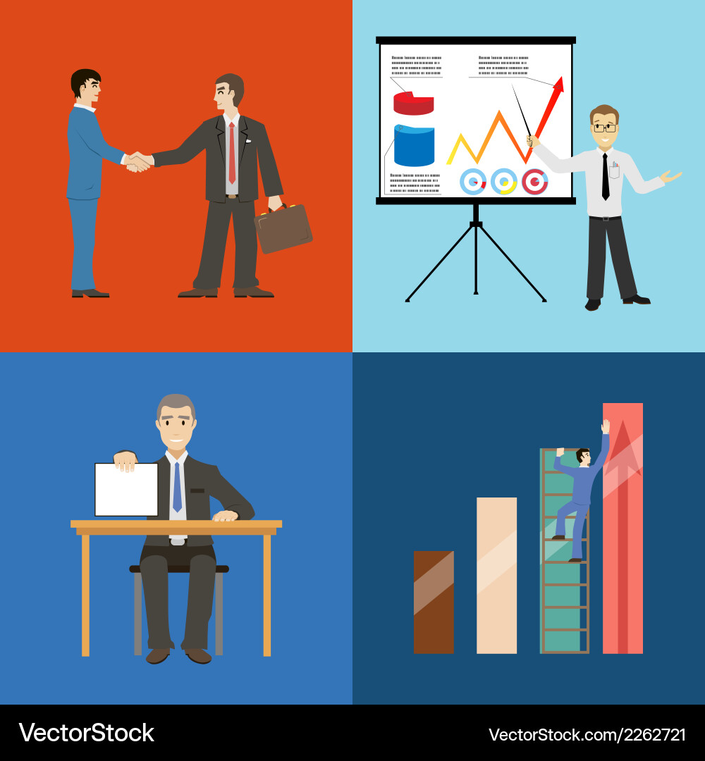 Business partnership agreement conclusion Vector Image