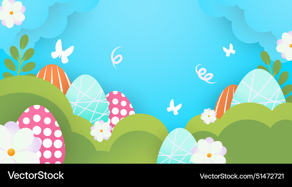 Colorful colourful gradient background for easter Vector Image