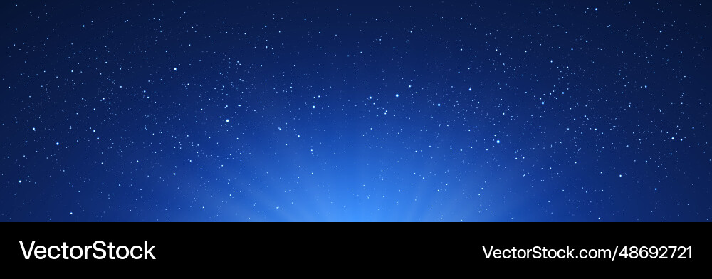 Cosmic Sky with Stars and Rays Royalty Free Vector Image