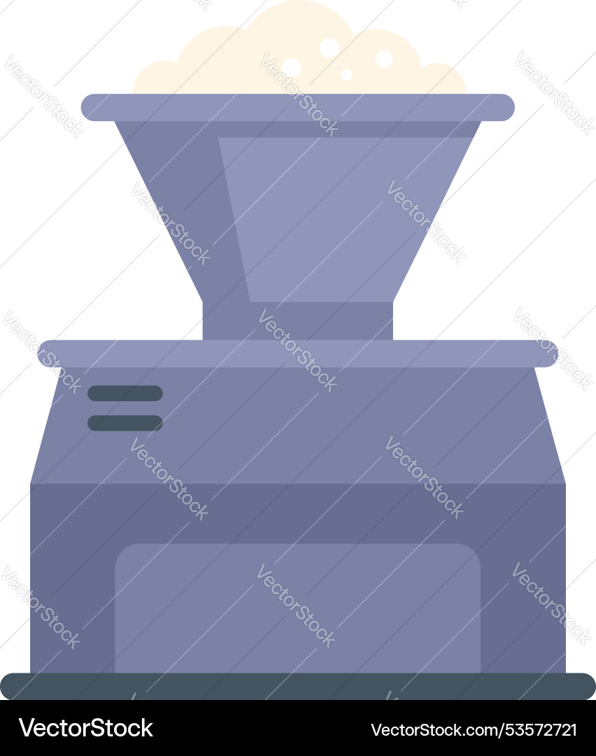 Electric grain mill grinding flour for baking Vector Image