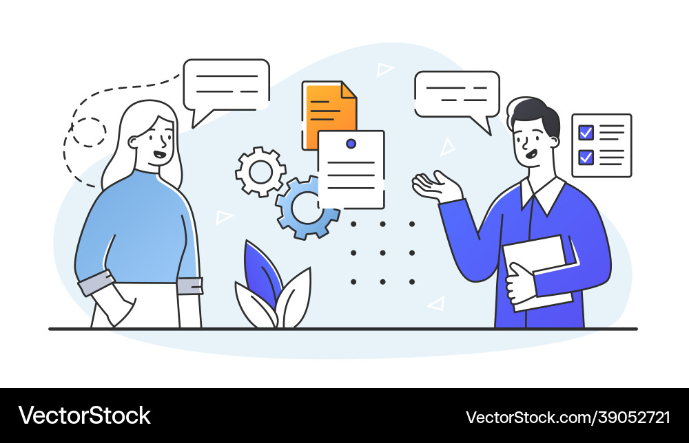 Employee Assessment Meeting Royalty Free Vector Image