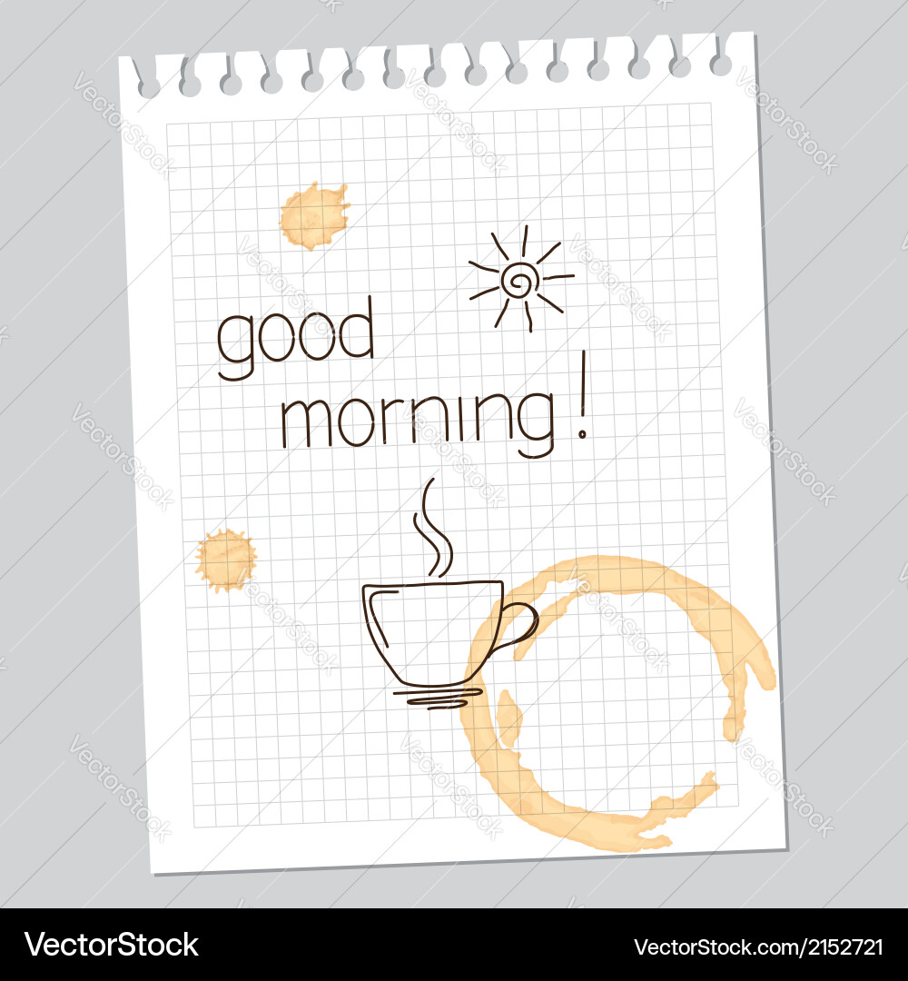 Good morning Royalty Free Vector Image - VectorStock