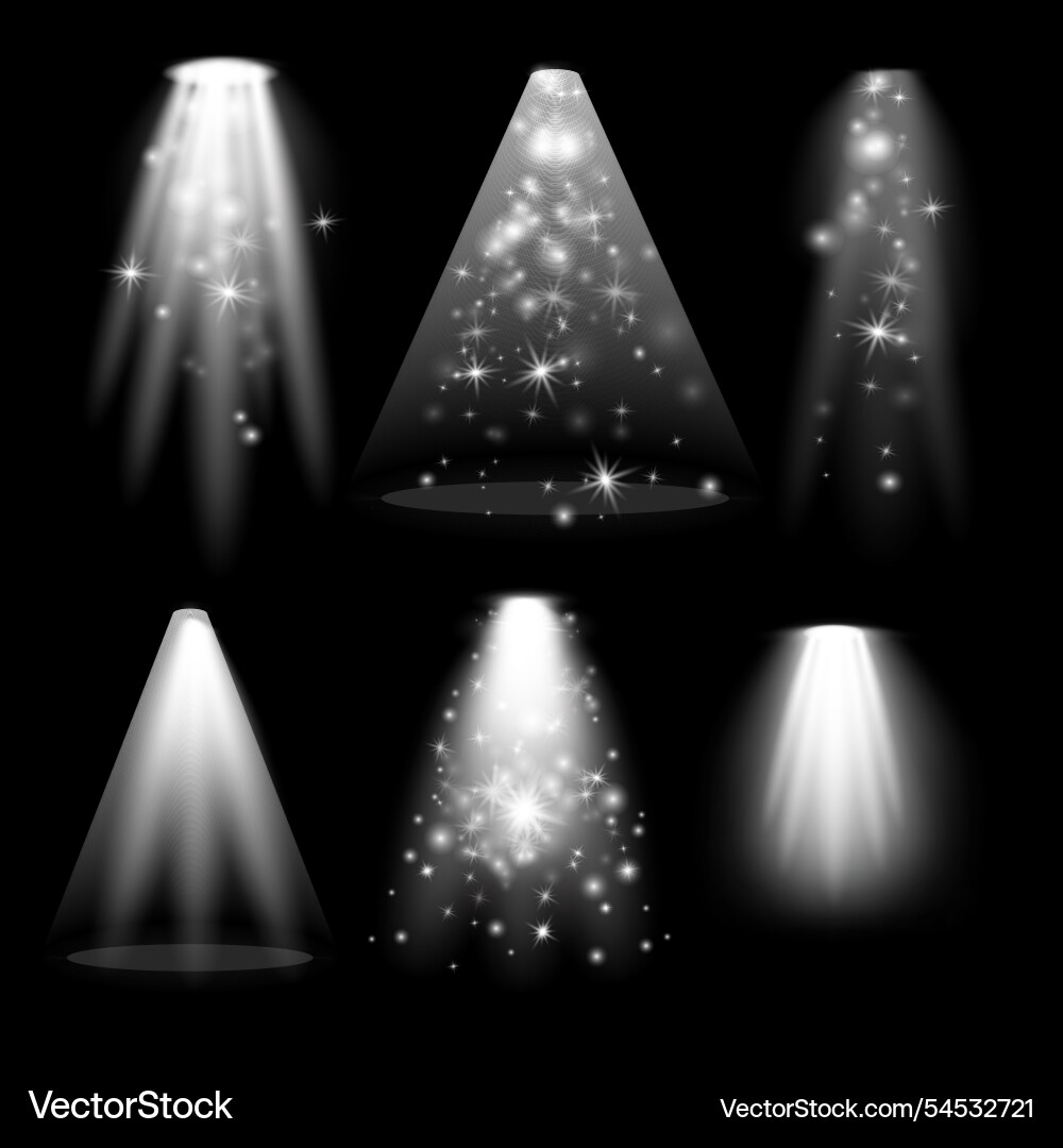 Light effects set concert lighting from Royalty Free Vector