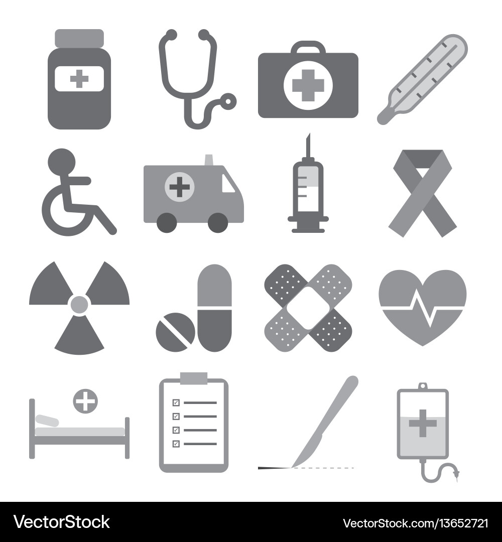 Medical Icon Collection Royalty Free Vector Image