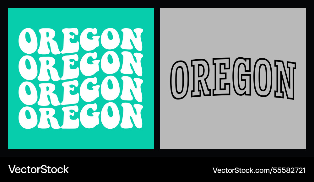 Oregon text t shirt design Royalty Free Vector Image