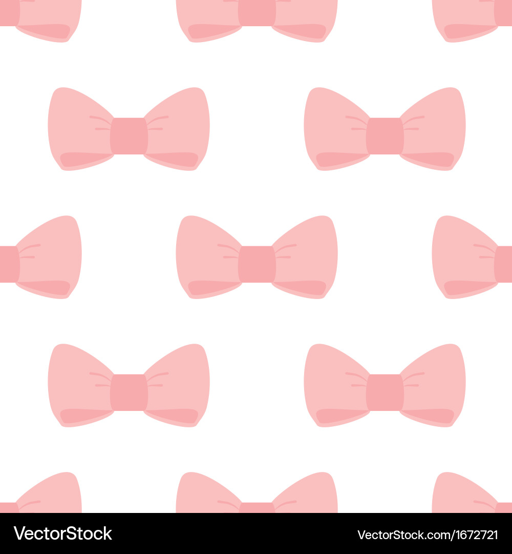 Pink Bow Seamless Pattern Royalty Free Vector Image