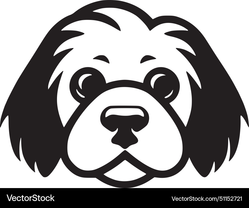 Puppy - minimalist and simple silhouette Vector Image