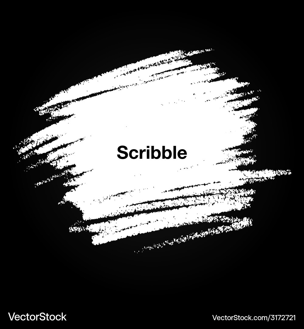 Scribble hand drawn stain in chalk on chalkboard Vector Image