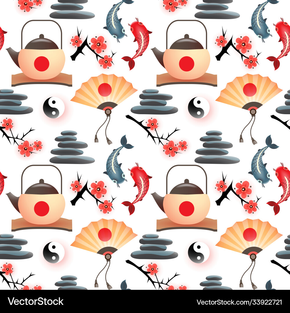 Traditional japanese symbols Royalty Free Vector Image