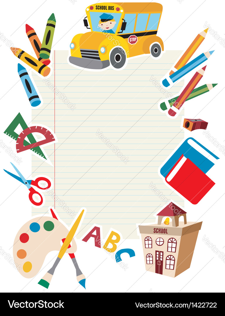 Back to school tools Royalty Free Vector Image