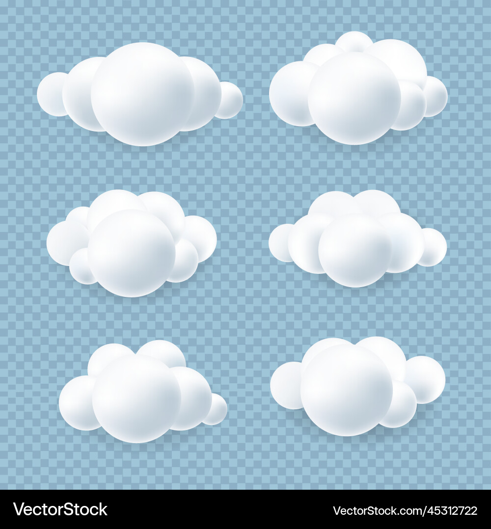 Cloud symbol isolated transparent background Vector Image