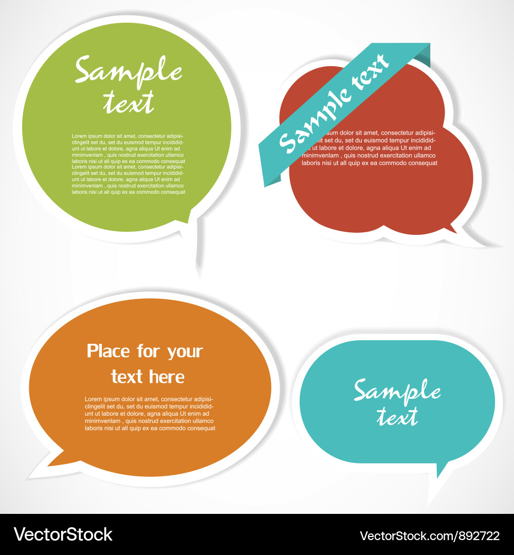 Colorful speech bubbles Royalty Free Vector Image