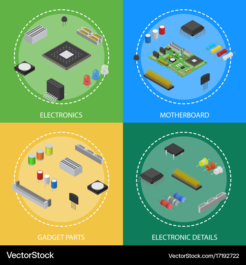 Computer electronic circuit board component poster