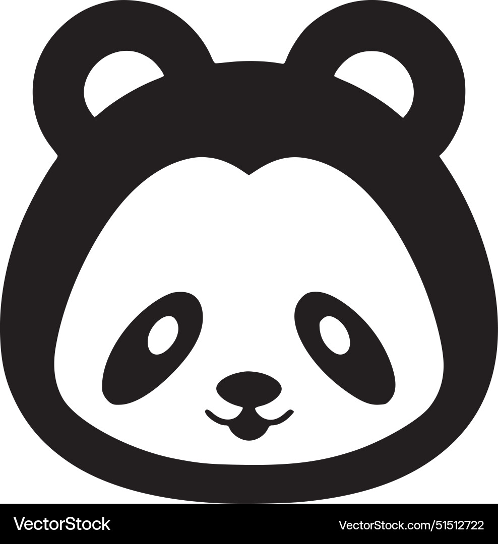 Panda - minimalist and simple silhouette Vector Image