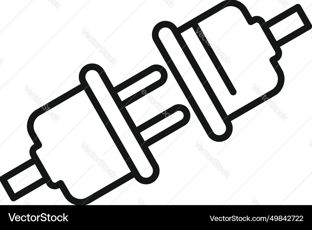 Plug verbinden Internet-Icon Umriss digital Vektorbild