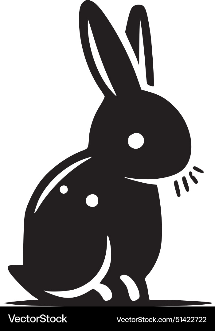 Rabbit - minimalist and simple silhouette Vector Image