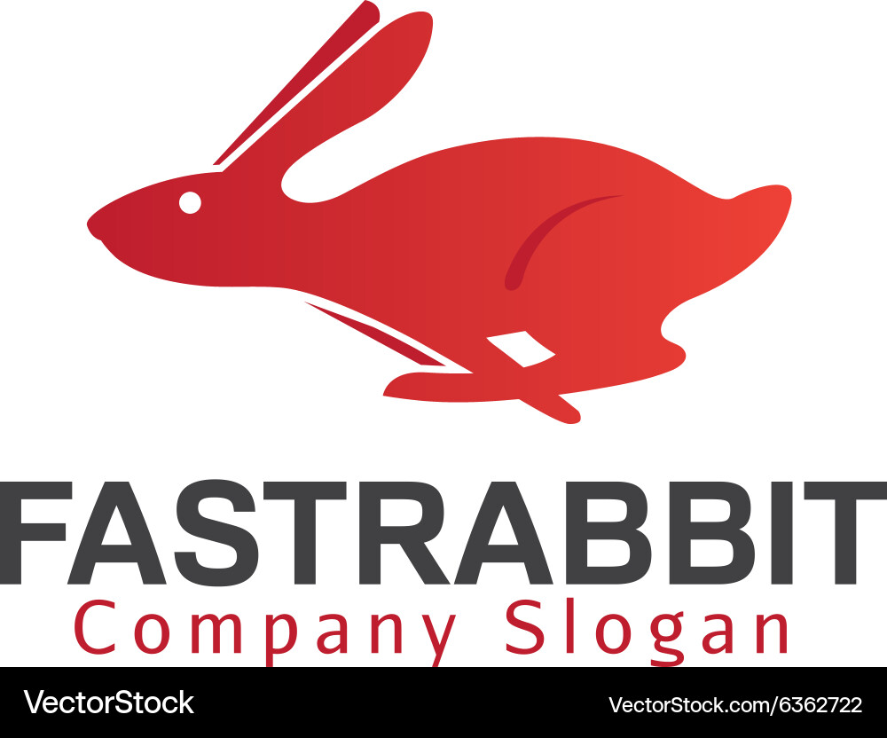 Racing Rabbit Logo Royalty Free Vector Image - VectorStock