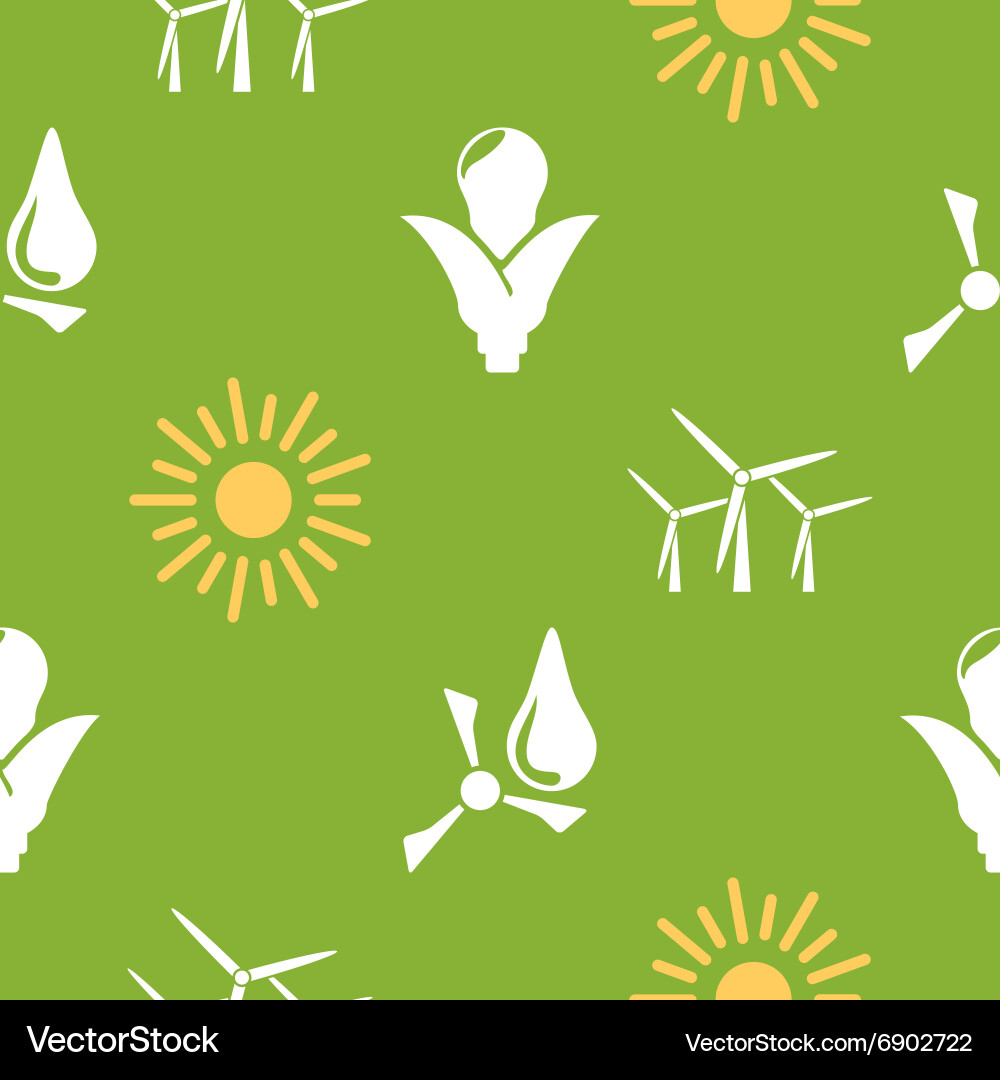 Renewable energy pattern Royalty Free Vector Image