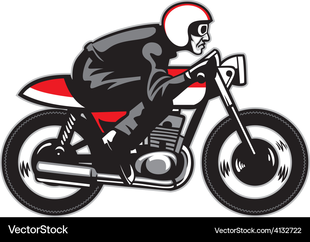 Retro Cafe Racer Motorcycle Royalty Free Vector Image