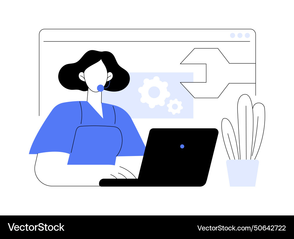 Software support specialist isolated cartoon Vector Image