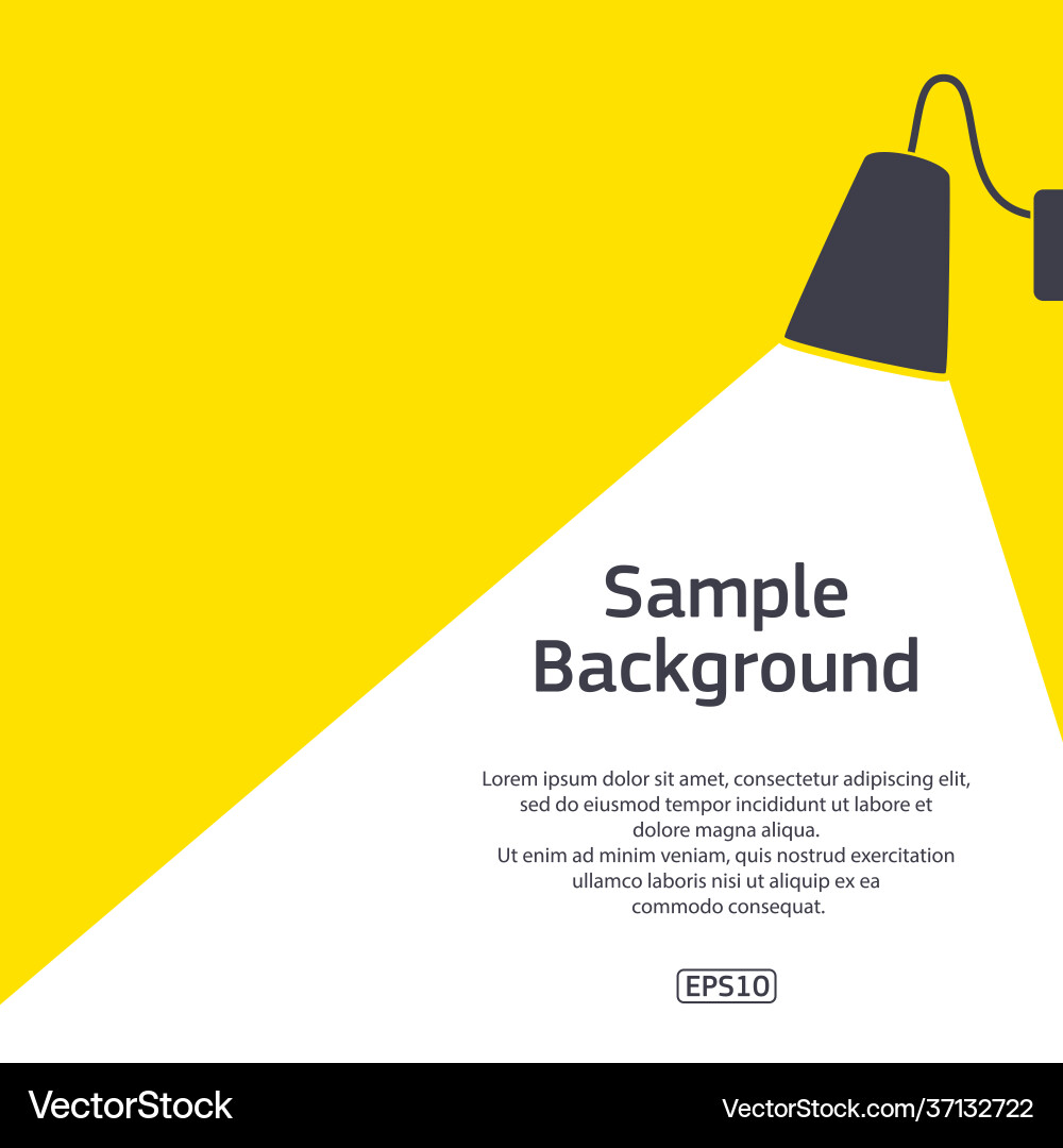 Wall light dark colour with sample text Royalty Free Vector