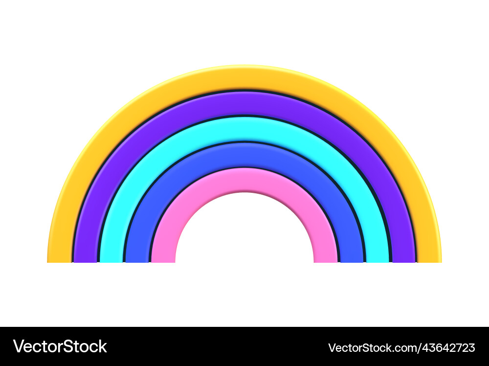 3d rainbow Royalty Free Vector Image - VectorStock