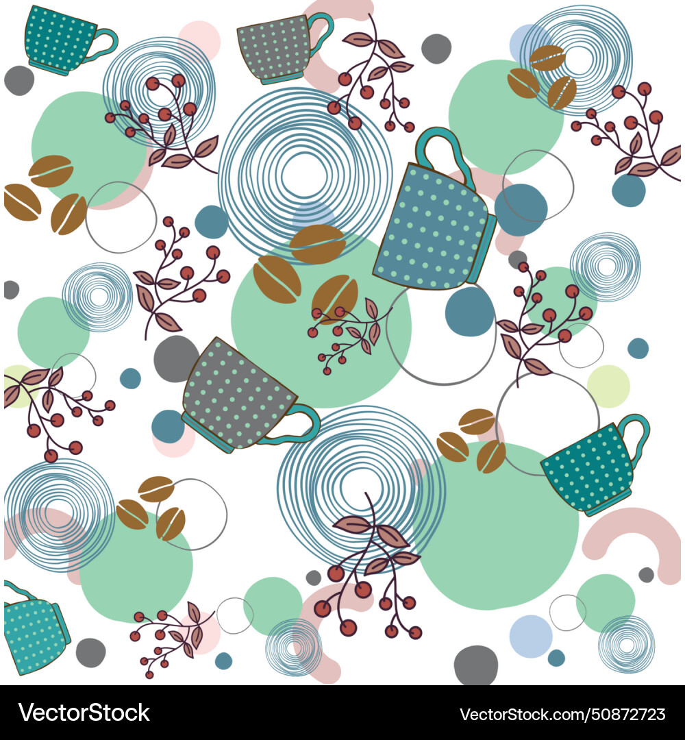 Coffee seamless pattern Royalty Free Vector Image