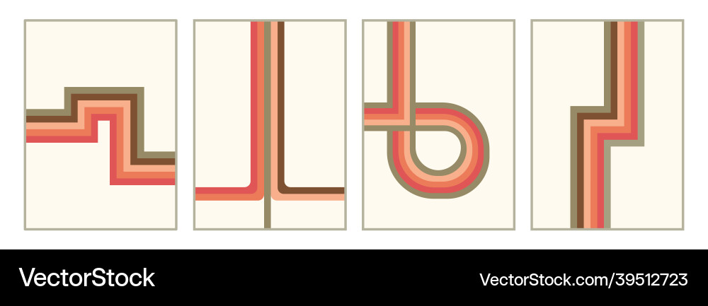 Collection of vintage posters Royalty Free Vector Image