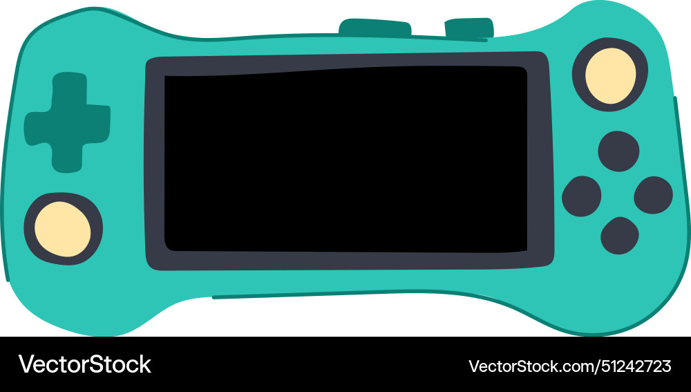 Console portable gaming device cartoon Royalty Free Vector