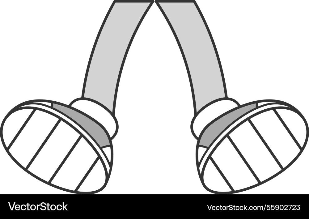 Cute retro feet wearing boots Royalty Free Vector Image