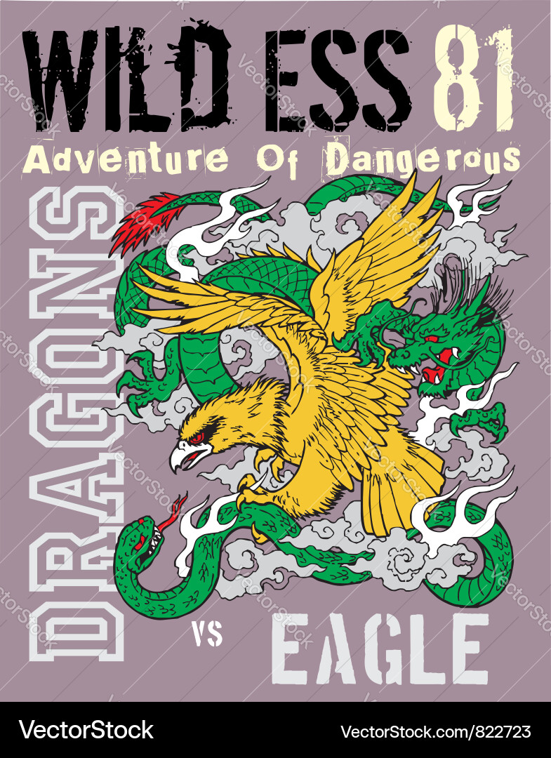 Dragon eagle Royalty Free Vector Image - VectorStock