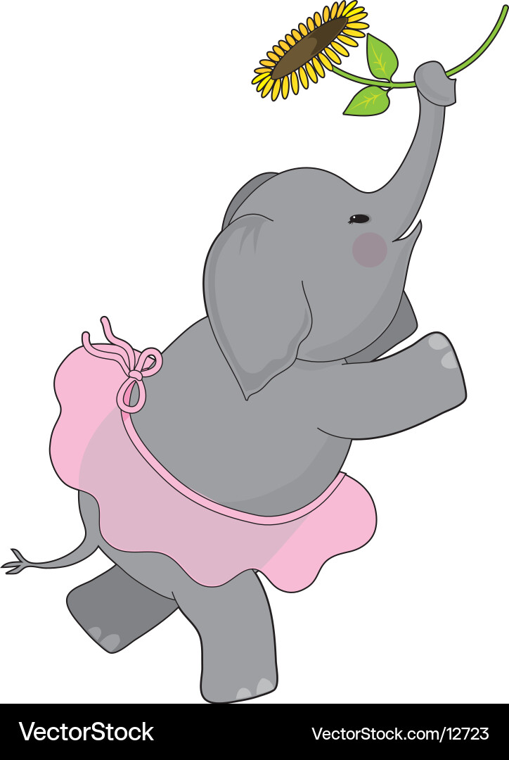 Elephant tutu Royalty Free Vector Image - VectorStock