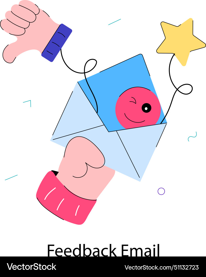 Feedback email Royalty Free Vector Image - VectorStock