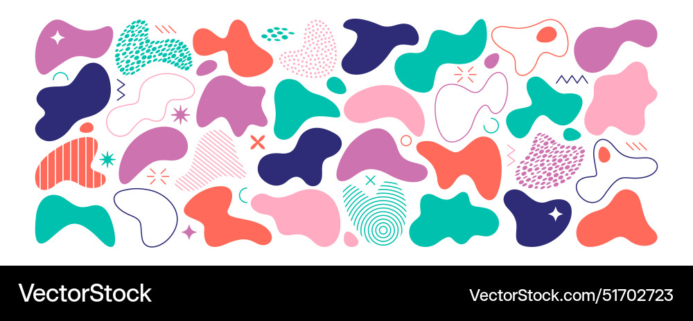 Fluid Organic Shapes - Abstract Drops Royalty Free Vector
