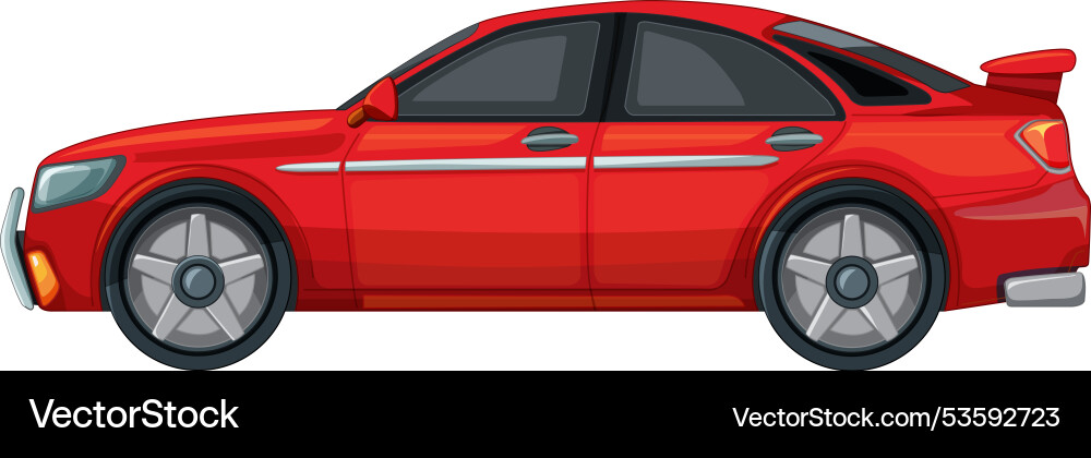 Image of a modern red car Royalty Free Vector Image