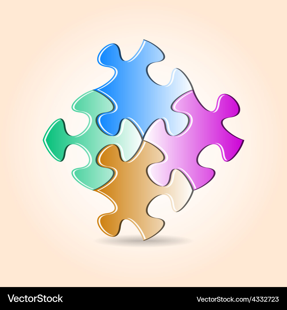 Puzzle pieces Royalty Free Vector Image - VectorStock