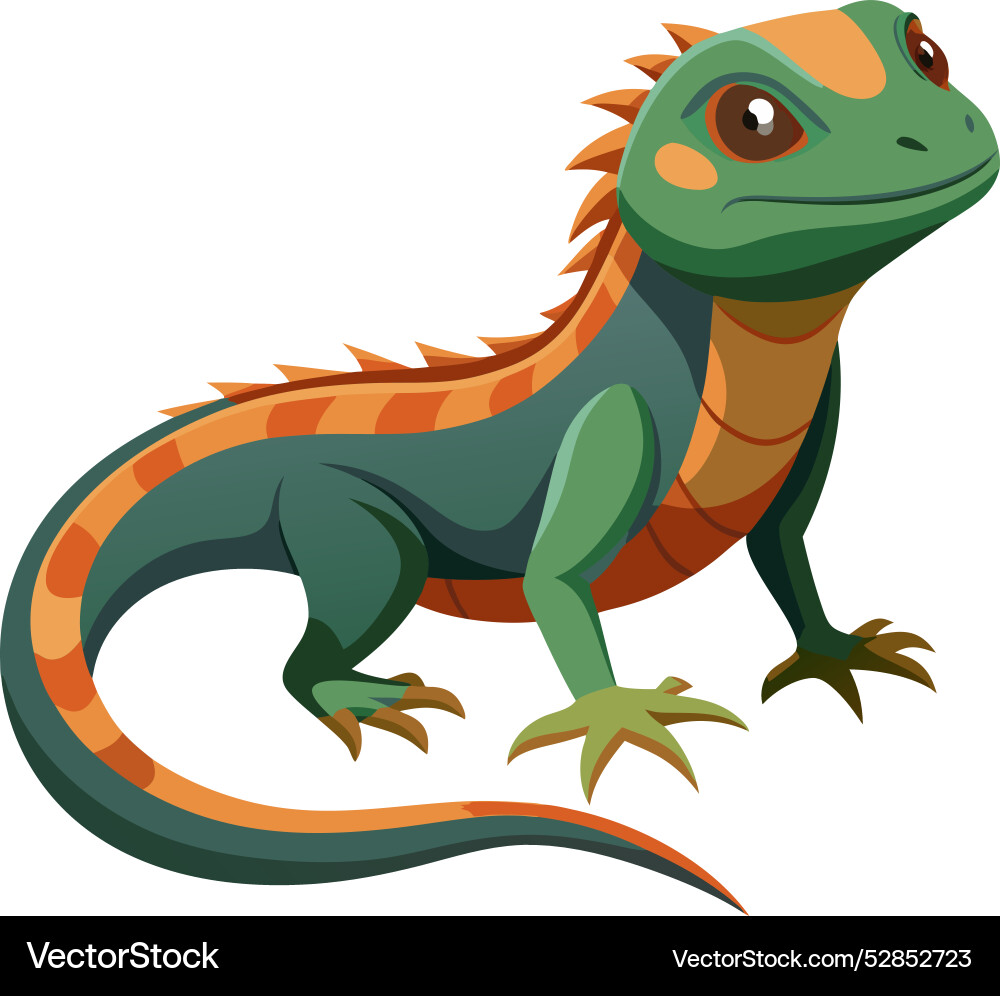 Realistic a lizard art Royalty Free Vector Image