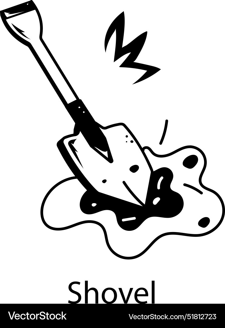 Shovel Royalty Free Vector Image - VectorStock