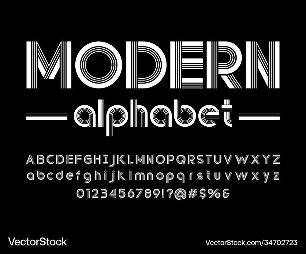 Stylized font Royalty Free Vector Image - VectorStock