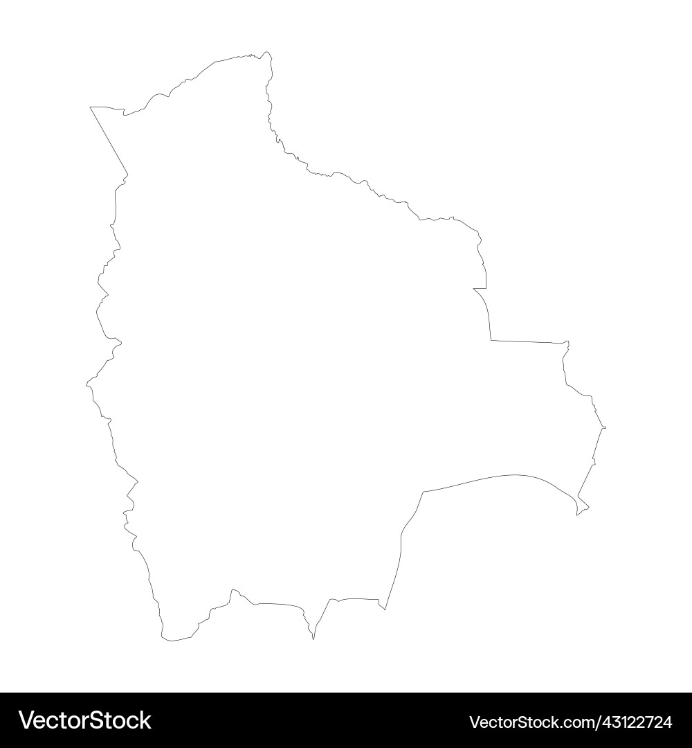 Bolivia country map outline Royalty Free Vector Image