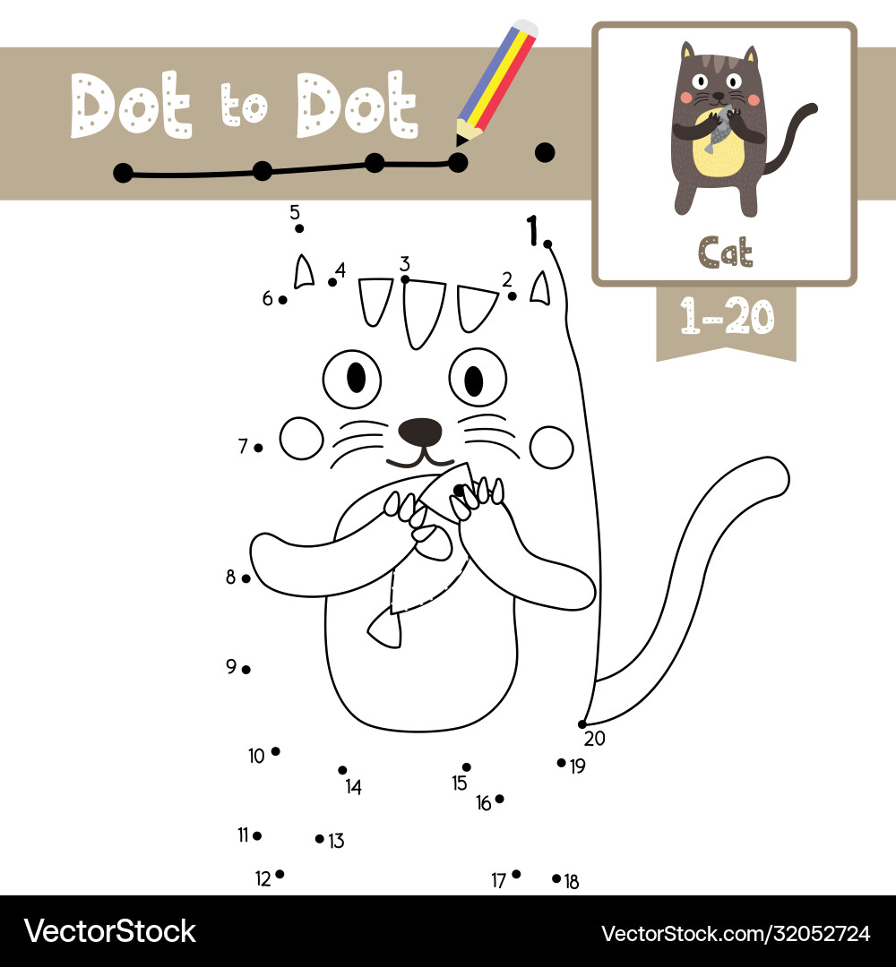 Dot to educational game and coloring book Vector Image