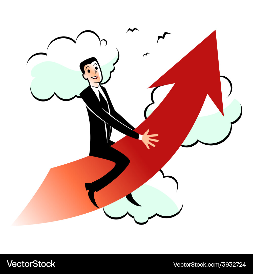 High gain benefit conception Royalty Free Vector Image